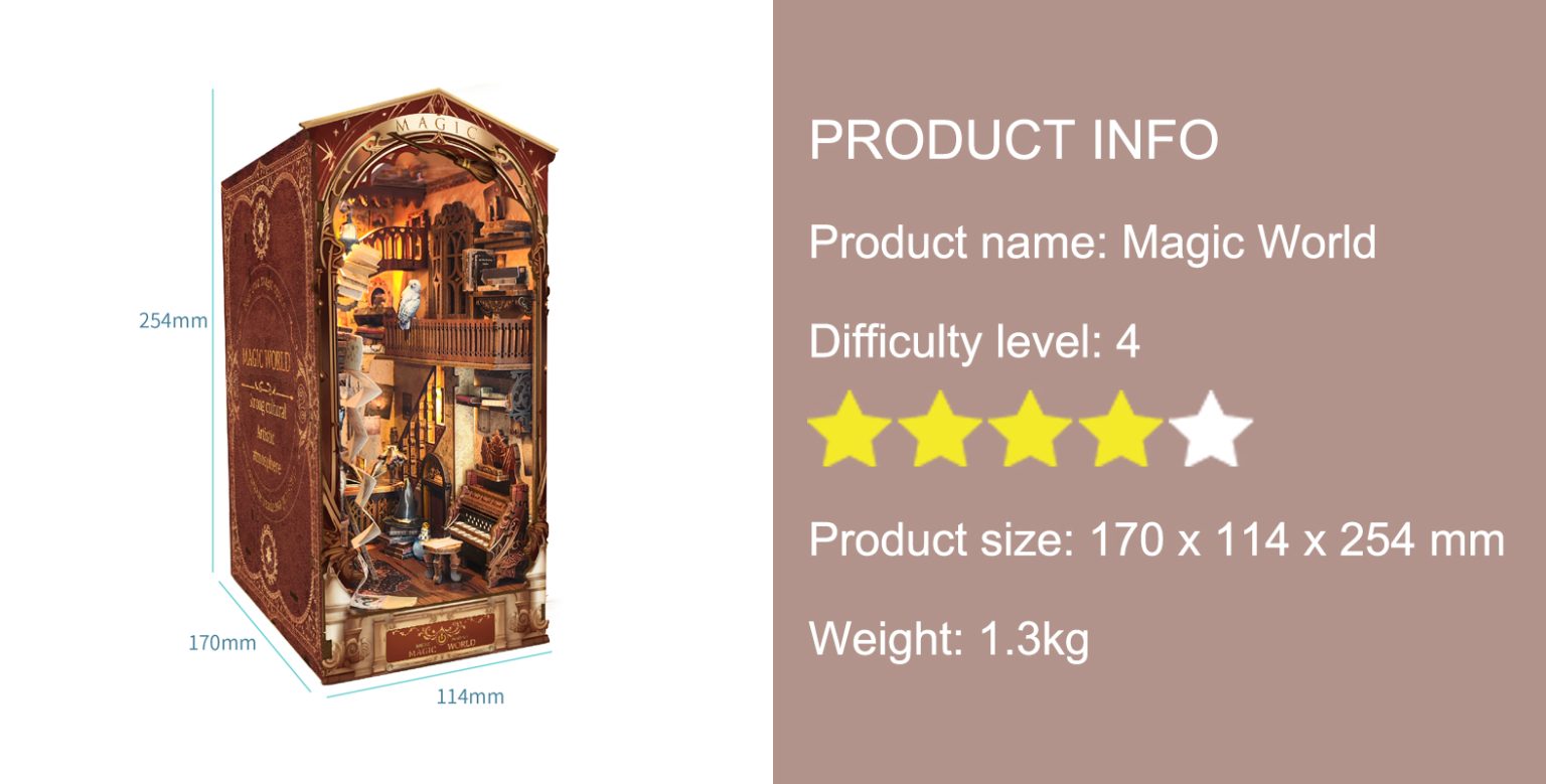 Joincon DIY book nook kit Magical Fantasy Theme 3D puzzle Exquisite ...