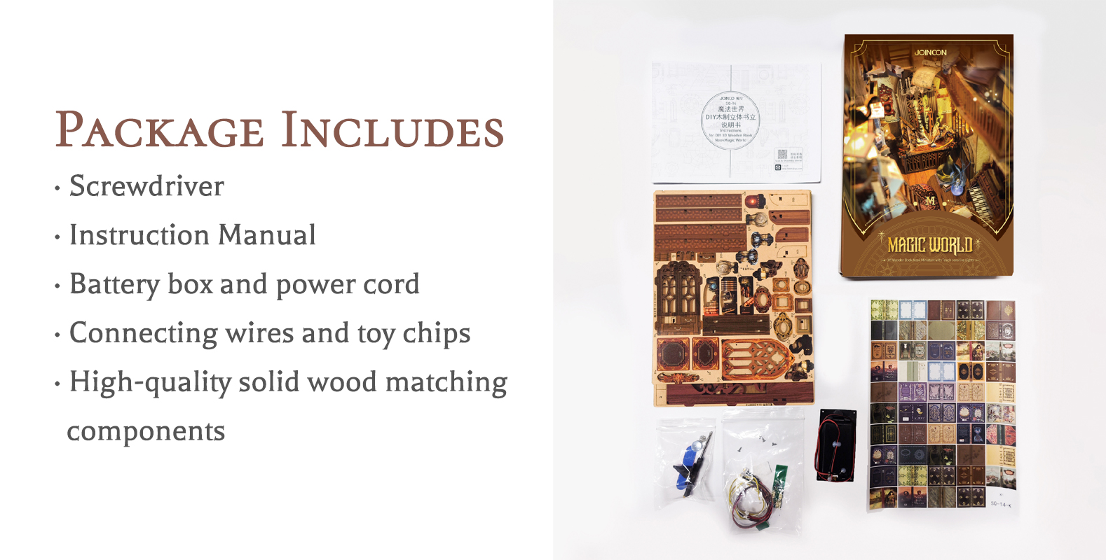 Joincon DIY book nook kit Magical Fantasy Theme 3D puzzle Exquisite ...