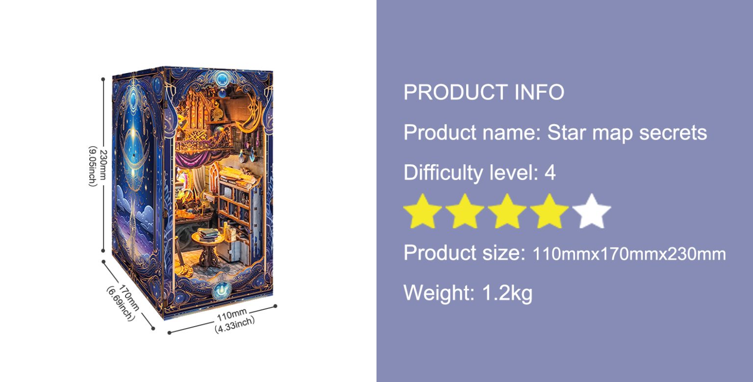 Joincon DIY book nook kit Divination 3D puzzle Exquisite workmanship ...