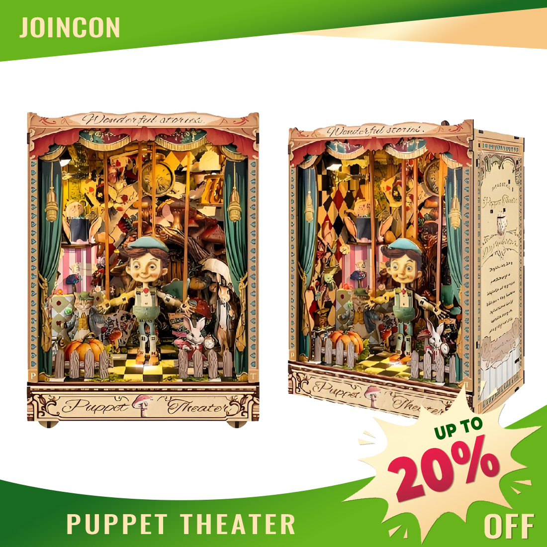 Joincon Puppet Theater Book Nook Children Kit: Exquisitely Designed DIY ...