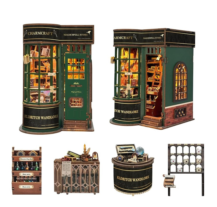 Wizard Wand Shop Book Nook – DIY 3D Puzzle Kit for Harry Potter Fans ...